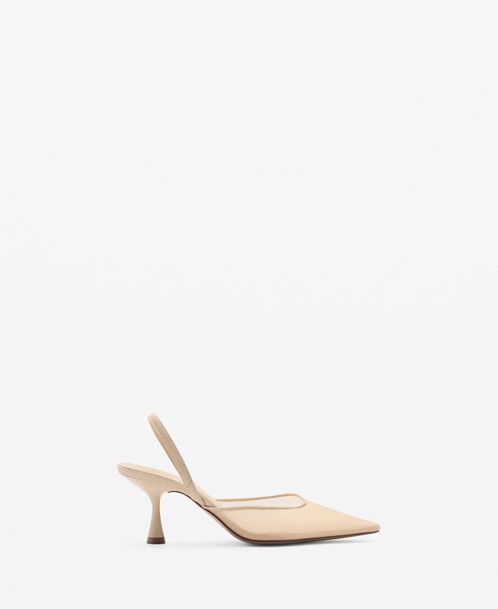 MANGO Women's Heeled Mesh Shoes - Macy's