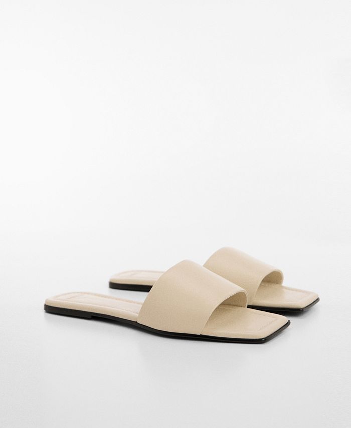 MANGO Women's Leather Sandals - Macy's