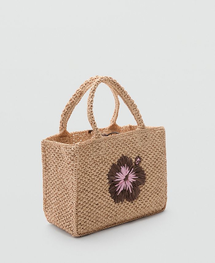 MANGO Women's Natural Fiber Handbag - Macy's