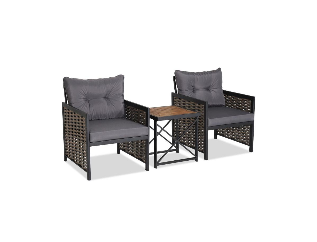 Click here for Slickblue 3 Piece Patio Rattan Furniture Set with... prices