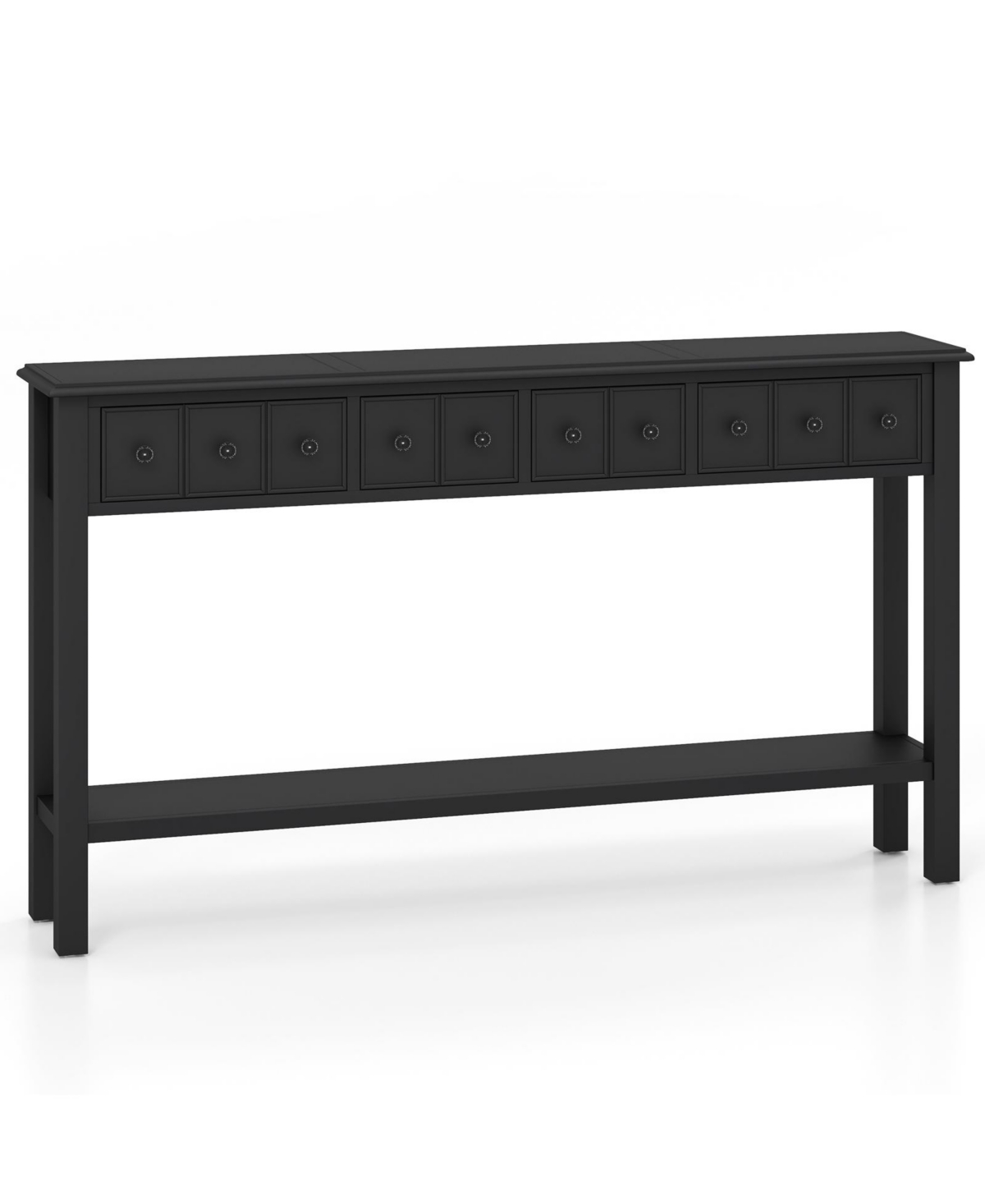 Click here for Long Sofa Table with 4 Storage Drawers and Open Lo... prices
