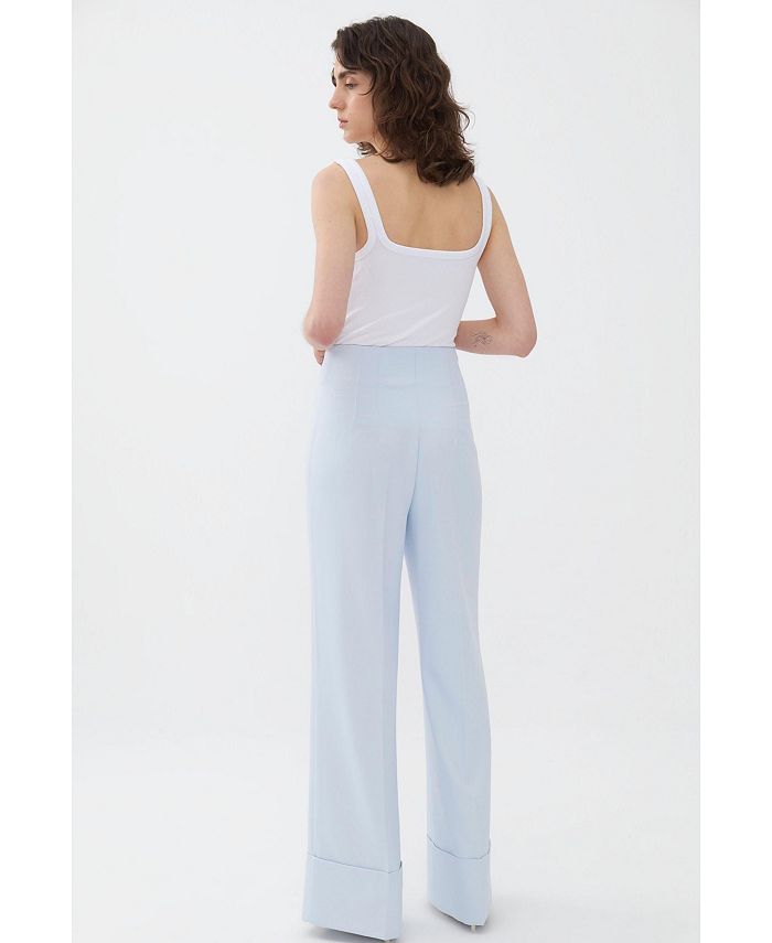 Nocturne Womens High Waist Flowy Palazzo Pants Macys