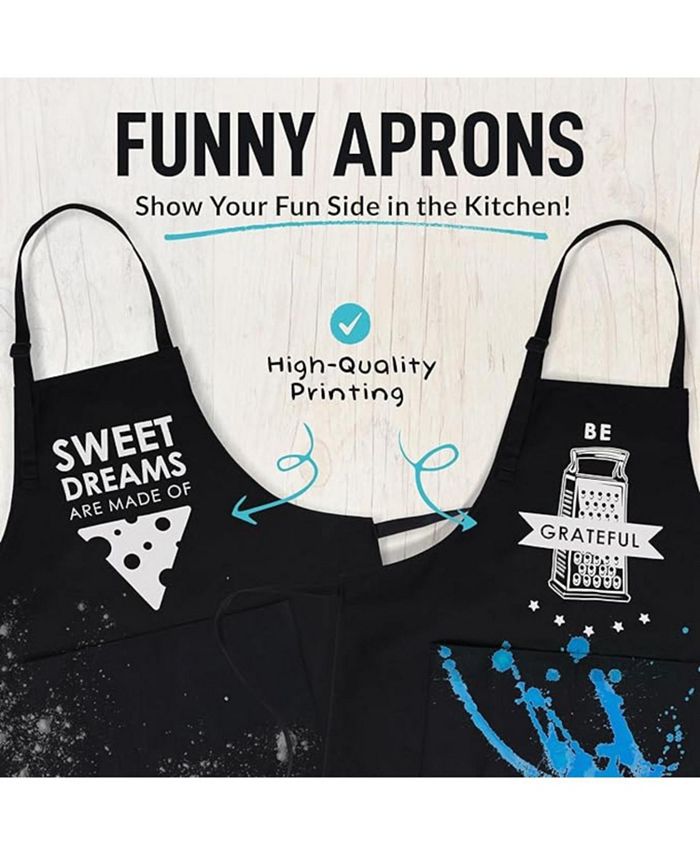 Zulay Kitchen 2-Pack Funny Aprons for Men and Women - Macy's