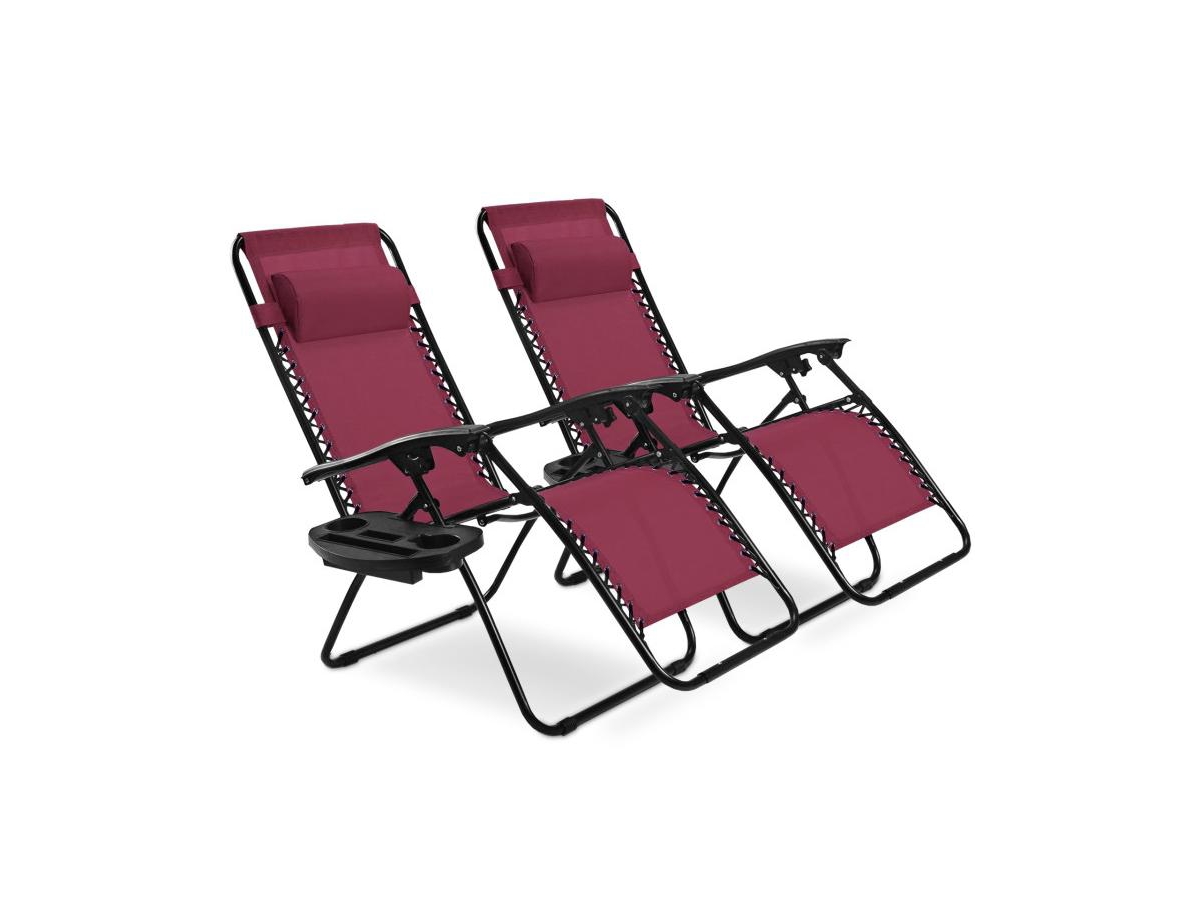 Click here for Slickblue 2 Pieces Folding Lounge Chair with Zero... prices