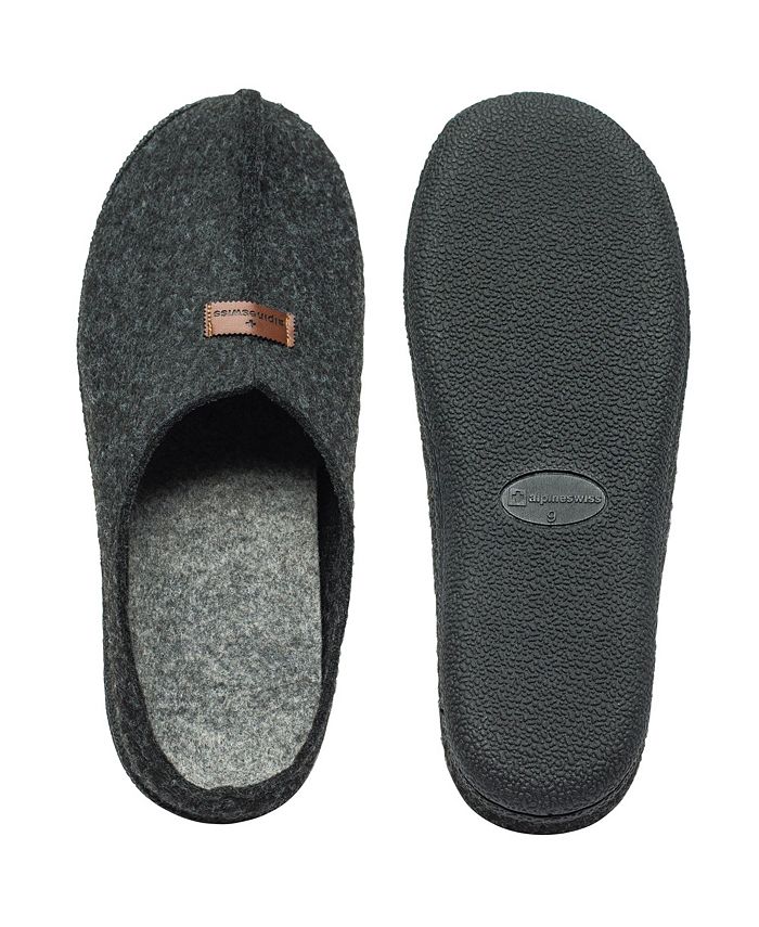 Alpine Swiss Mens Felt Faux Wool Clog Slippers Comfortable Cushion ...