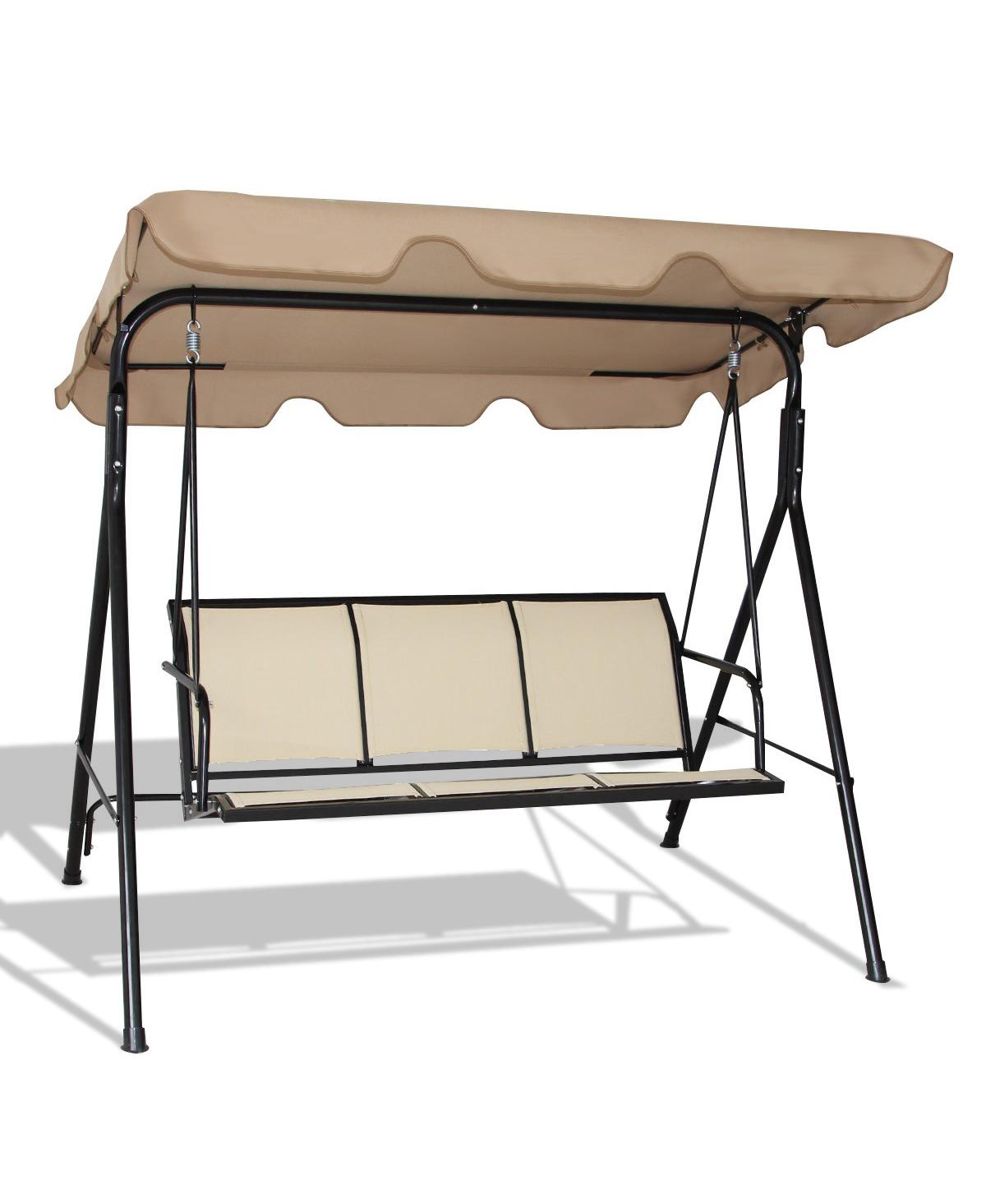 Click here for Slickblue 3 Person Patio Swing with Polyester Angl... prices