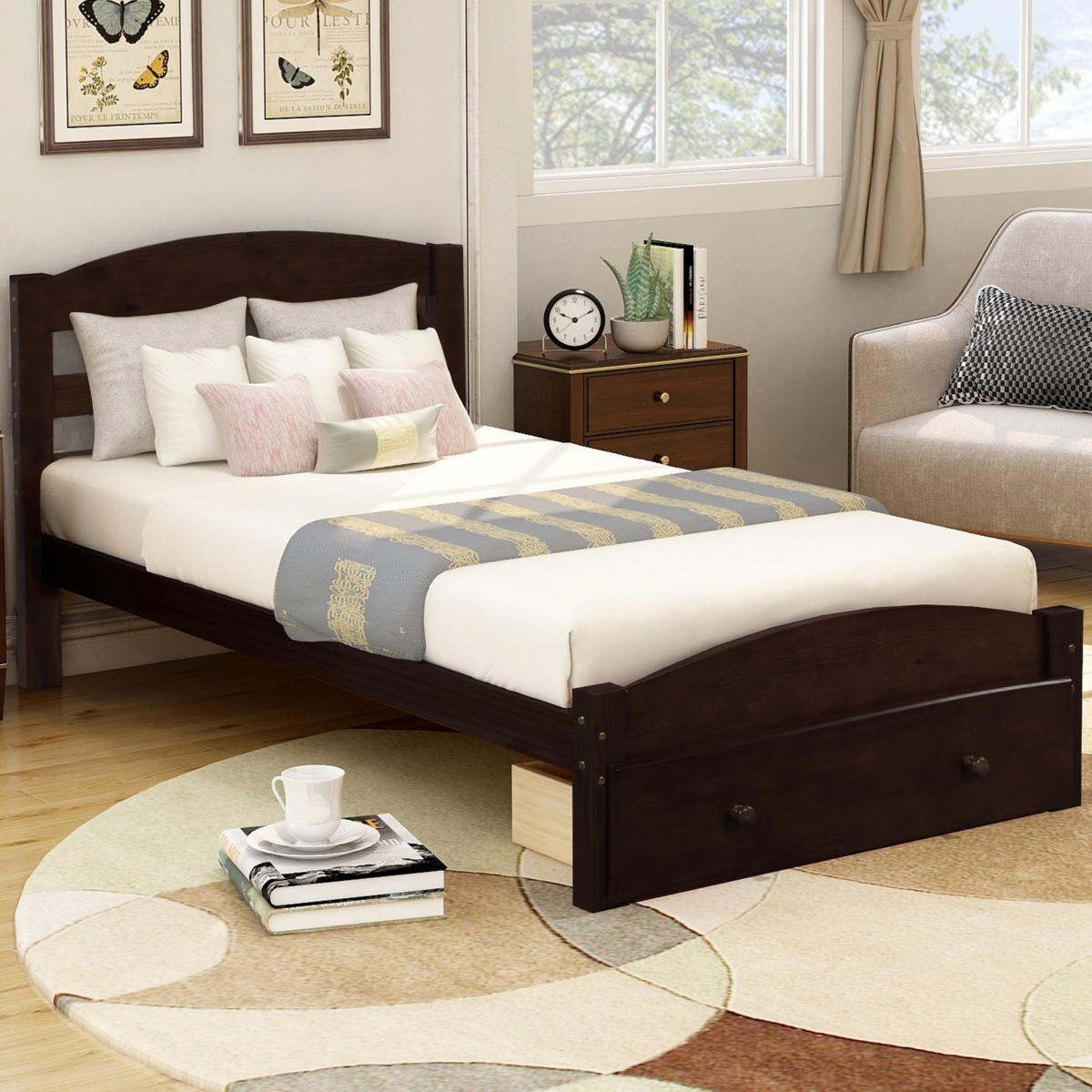 Click here for Streamdale Twin Storage Platform Bed Frame - Espre... prices