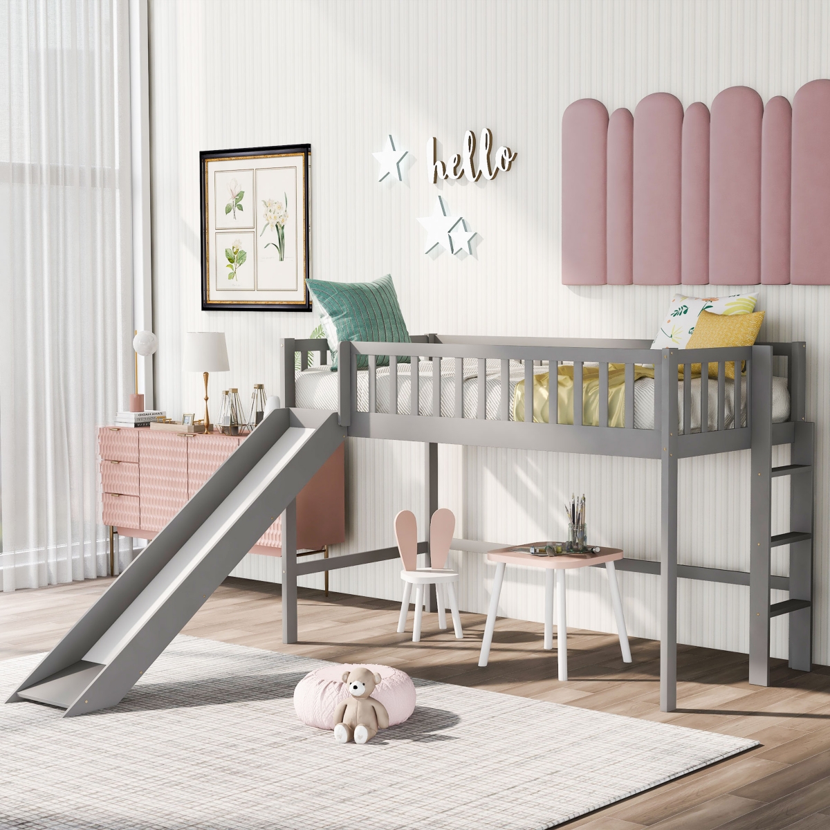 Click here for Streamdale Twin Size Low Loft Bed With Ladder And... prices