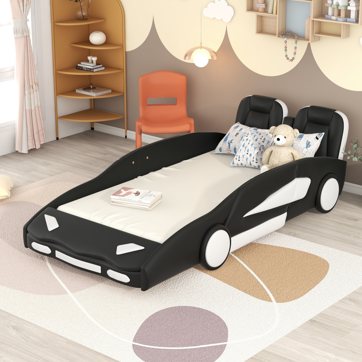 Click here for Streamdale Twin Size Race Car-Shaped Platform Bed... prices