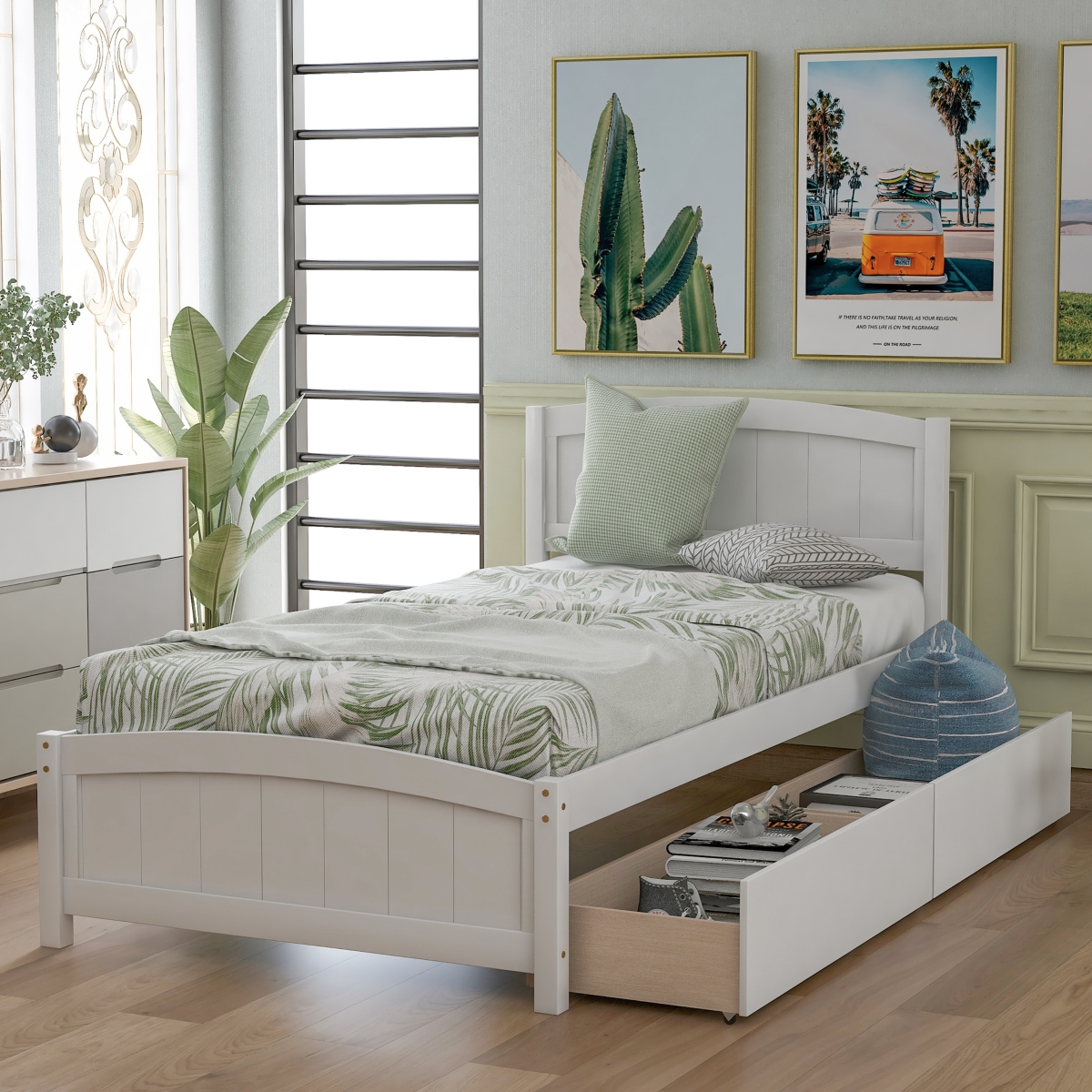 Click here for Streamdale Twin Size Platform Bed With Two Drawers... prices