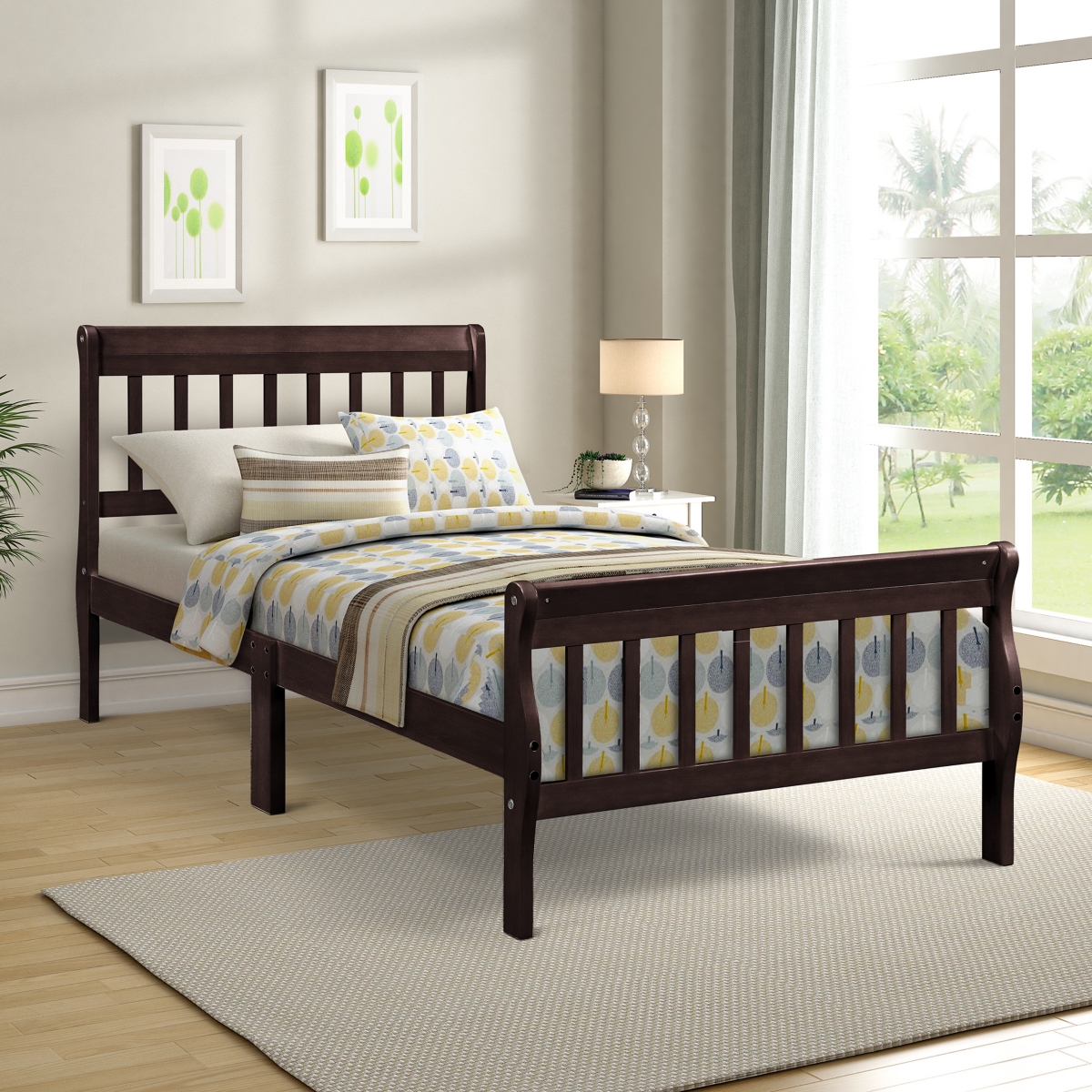Click here for Streamdale Twin Platform Bed Frame with Headboard... prices