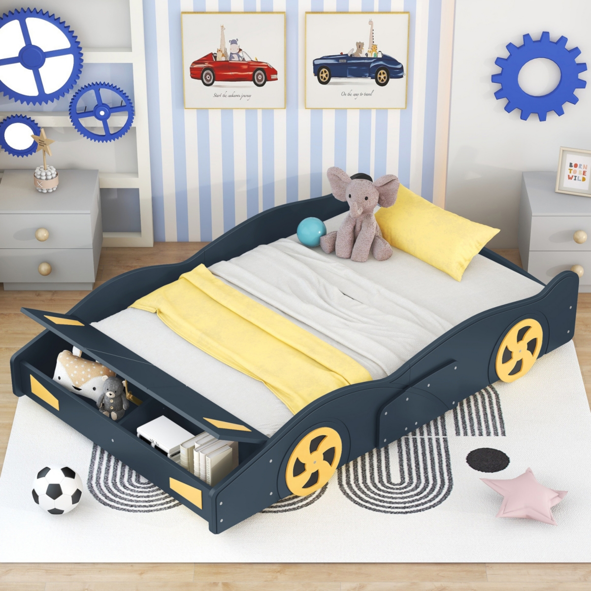 Click here for Streamdale Furniture Full Size Race Car-Shaped Pla... prices