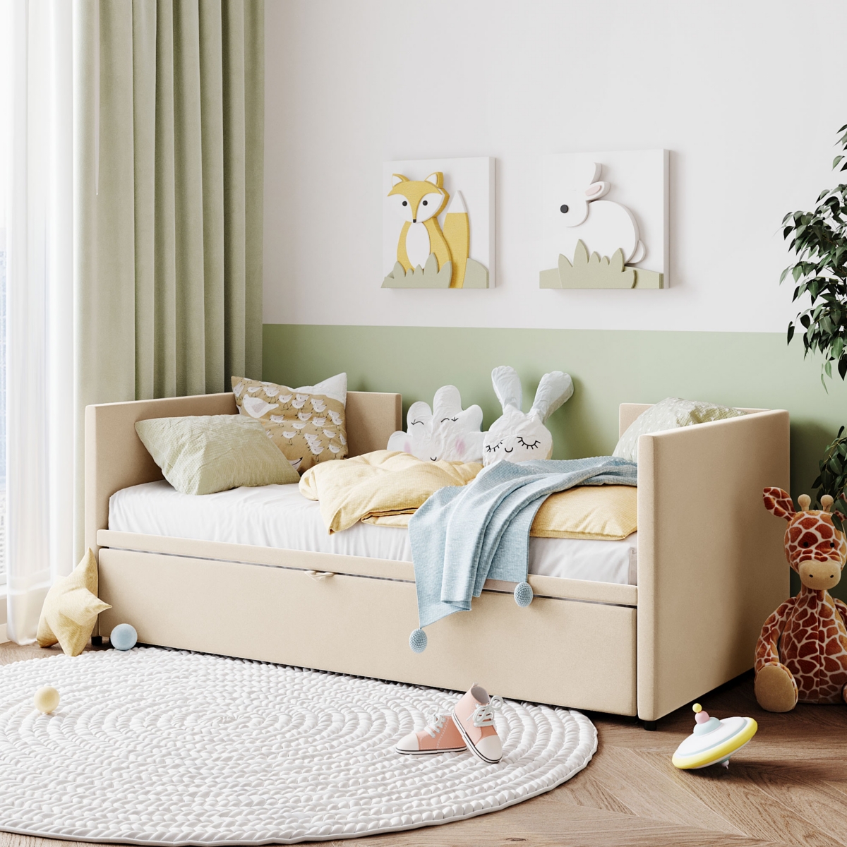 Click here for Streamdale Twin Size Upholstered Daybed With Exten... prices