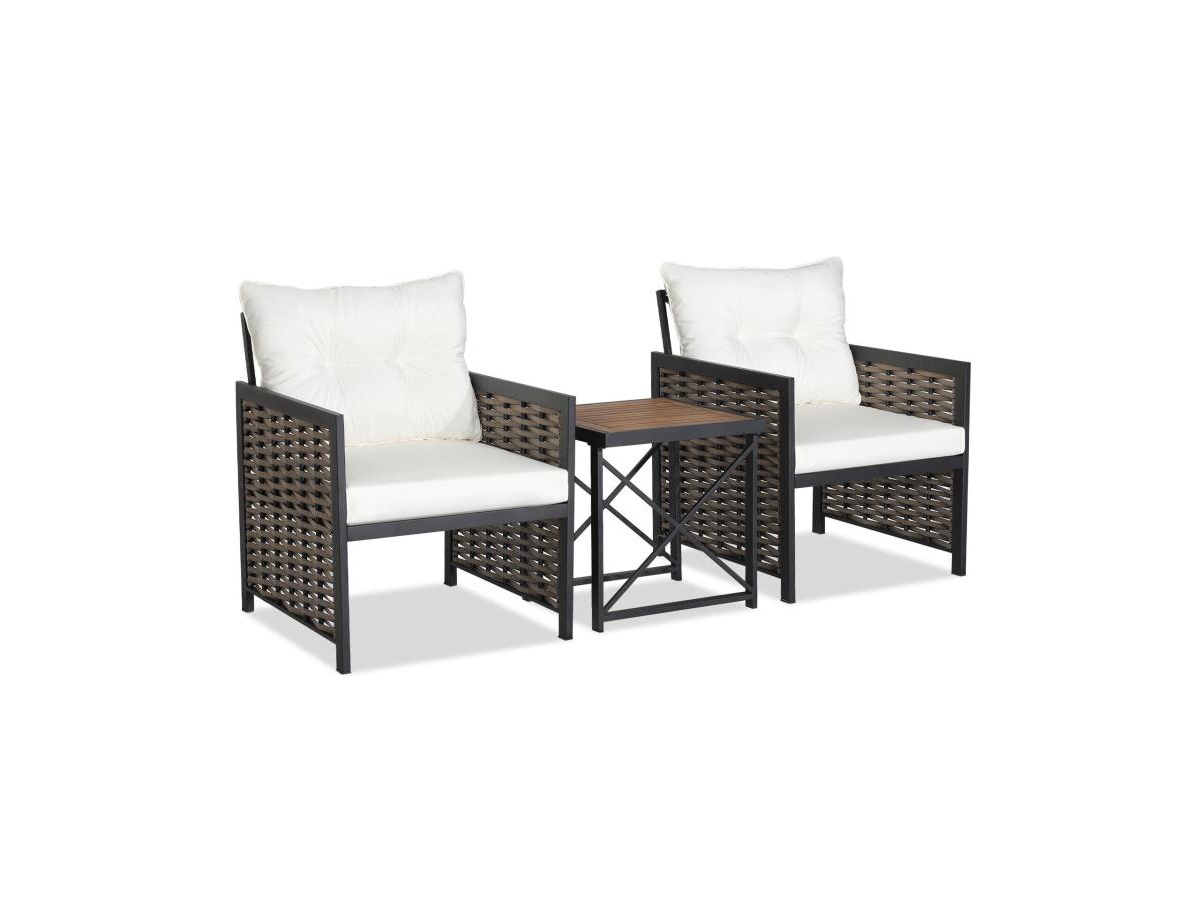 Click here for Slickblue 3 Piece Patio Rattan Furniture Set with... prices
