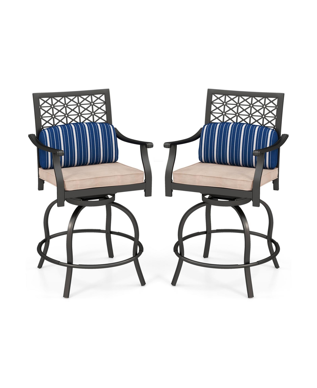 Click here for Slickblue Set of 2 Outdoor Bar Height Chair with S... prices