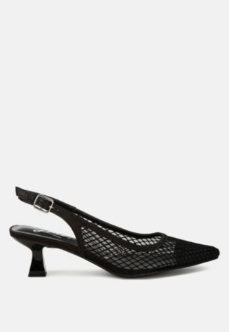 Kiev Mesh Pin Buckle Pointed Mules - Macy's