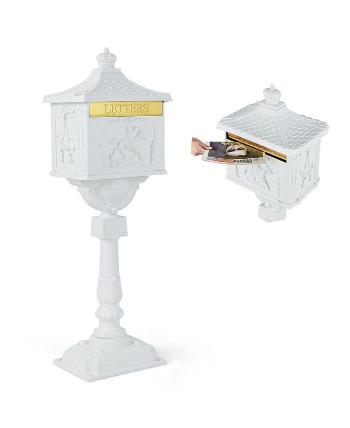 Slickblue Retro Cast Aluminum Mailbox Security Postal Letter Box with ...