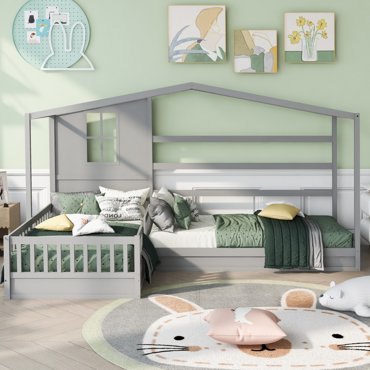 Click here for Streamdale Twin Bed with L-Structure Fence  Espres... prices