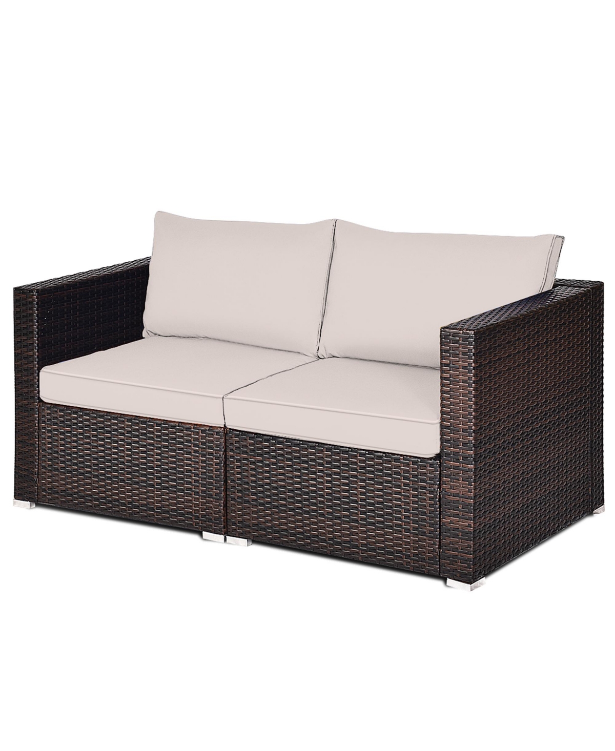 Click here for Gymax 2PCS Rattan Corner Sofa Set Patio Outdoor Fu... prices