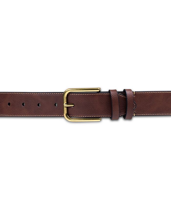 Club Room Men's Double-Loop Belt, Created for Macy's - Macy's