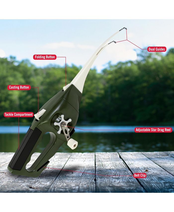 Ronco Pocket Fisherman, Portable Fishing Rod, Foldable Compact Design ...