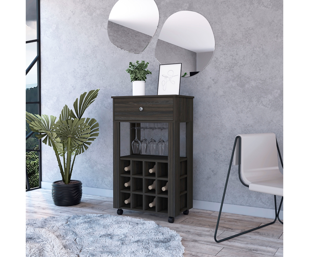 Click here for Fm Furniture Ace Bar Cart  With Twelve Built-in Wi... prices