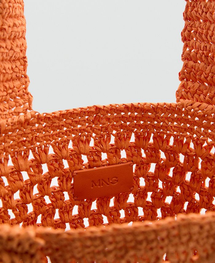 MANGO Women's Natural Fiber Shopper Bag - Macy's
