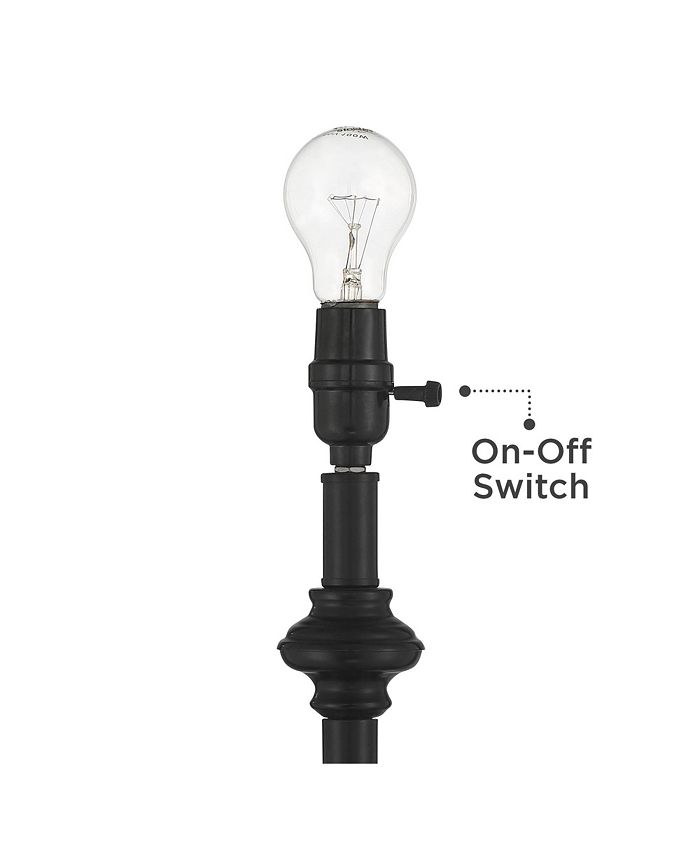 360 Lighting Carter Traditional 3 Piece Table Floor Lamp Set Black ...