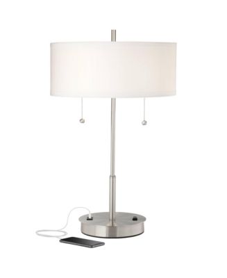 360 Lighting Nikola Modern Accent Table Lamp with Hotel Style USB and ...