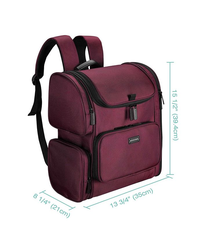 Byootique Beet Red Makeup Bag with Utility Pouch Soft Sided Cosmetic ...