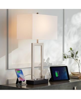 360 Lighting Todd Modern Table Lamp 30" Tall Steel Open Rectangle with ...