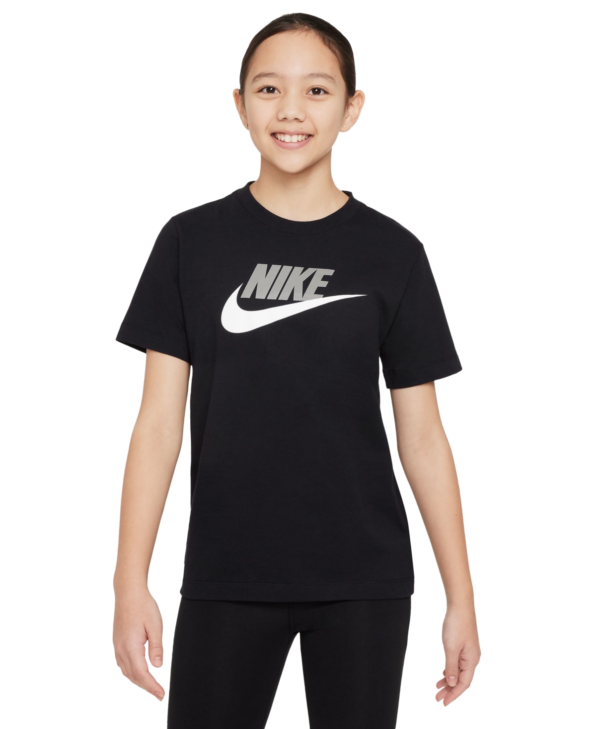Click here for Nike Big Kids Sportswear Logo Graphic T-Shirt - Bl... prices