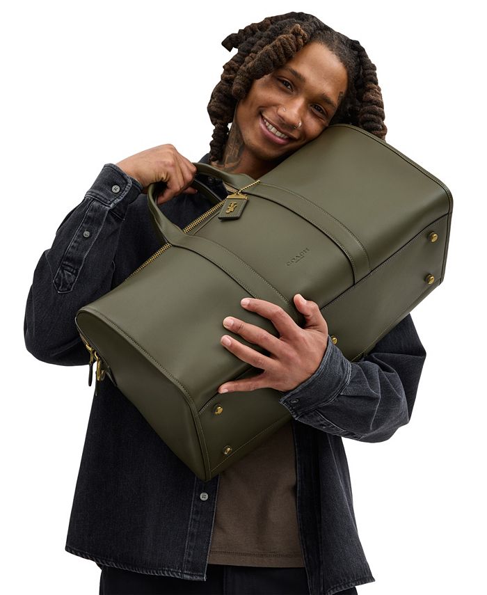 COACH Gotham Glovetan Refined Genuine Leather Duffle Bag - Macy's