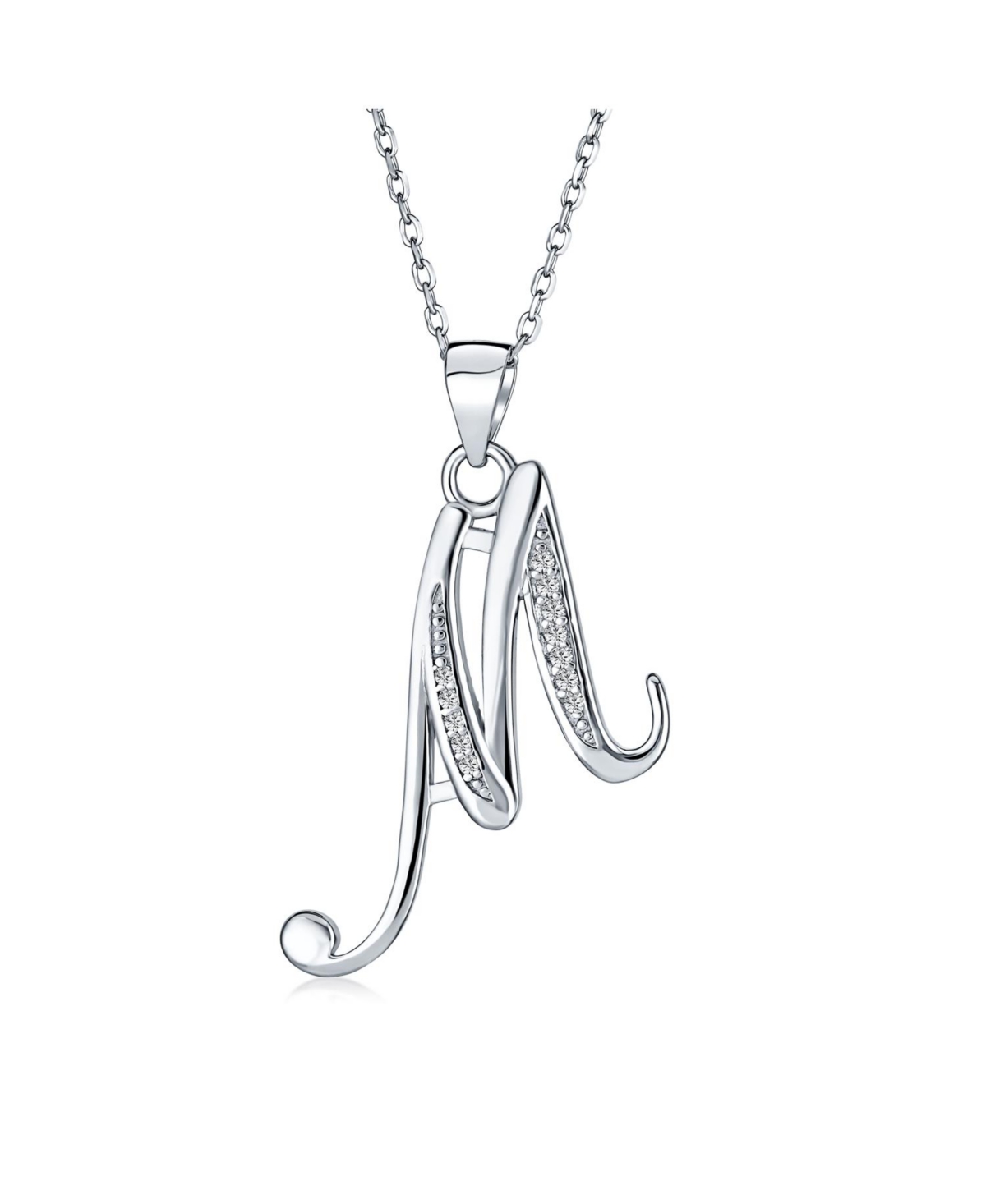 Click here for Bling Jewelry Script Alphabet Initial Pendant Neck... prices