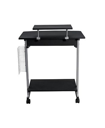 Simplie Fun Compact Computer Cart With Storage, Graphite - Macy's