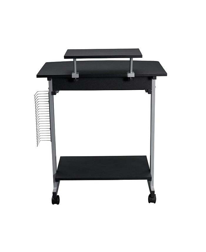Simplie Fun Compact Computer Cart With Storage, Graphite - Macy's