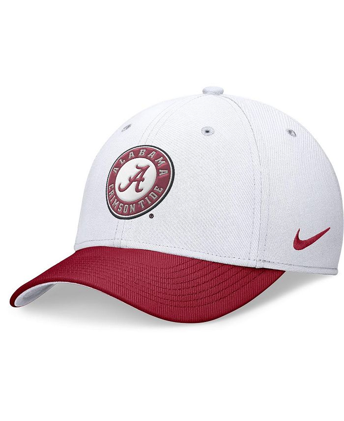 Nike Men's White/Crimson Alabama Crimson Tide Rise Swoosh Flex Hat - Macy's