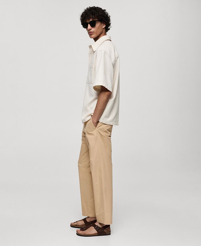 MANGO Men's Drawstring Cotton Trousers - Macy's