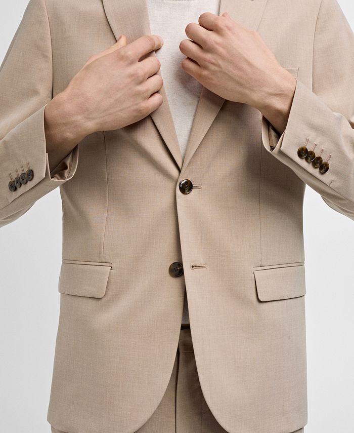 MANGO Men's Super Slim-Fit Stretch Fabric Suit Blazer - Macy's