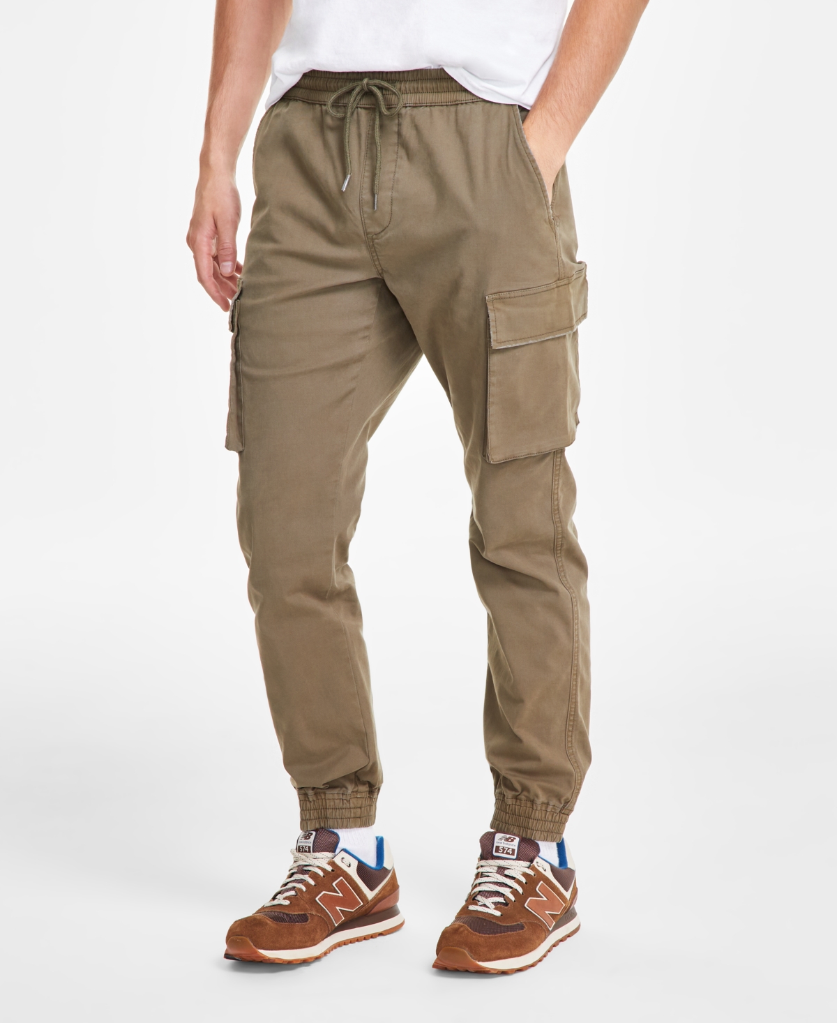 Click here for Sun + Stone Mens Garment-Dyed Cargo Jogger Pants... prices