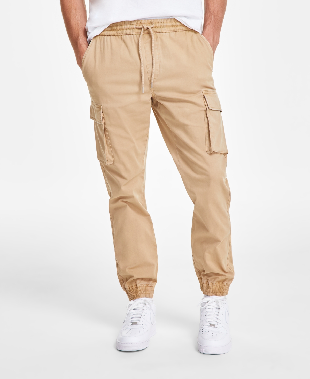 Click here for Sun + Stone Mens Garment-Dyed Cargo Jogger Pants... prices