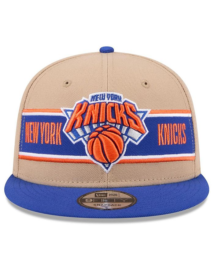 New Era Men's Tan/Blue New York Knicks 2024 NBA Draft 9FIFTY Snapback ...