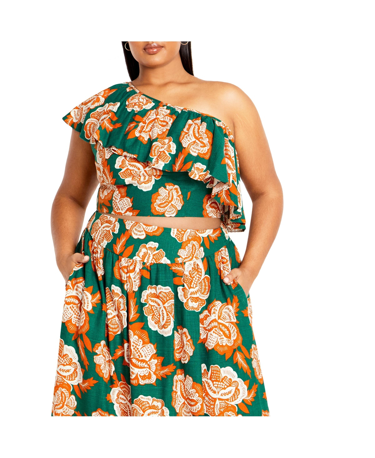 Click here for City Chic Womens Runaway Border Top - Sundowner prices