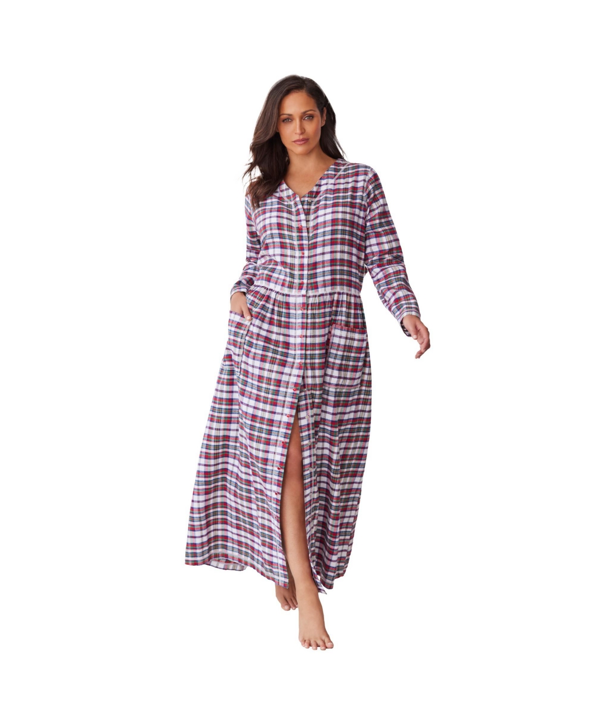 Click here for Only Necessities Plus Size Flannel Plaid Lounger -... prices