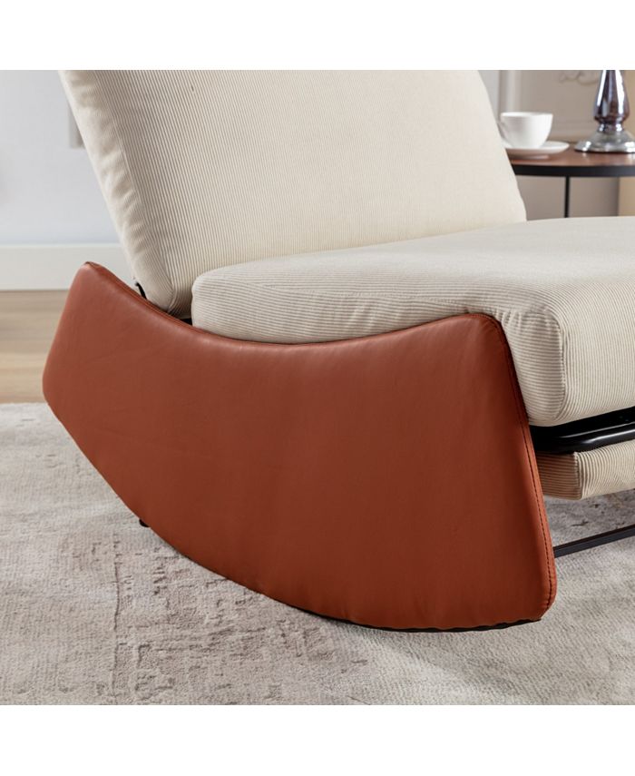 Simplie Fun Comfortable Adjustable Backrest & Leg Support Rocking Chair ...