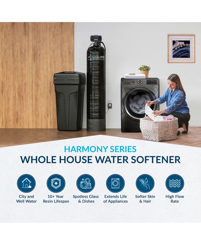 Aquasure Harmony Series 72,000 Grains Whole House Water Softener Bundle ...