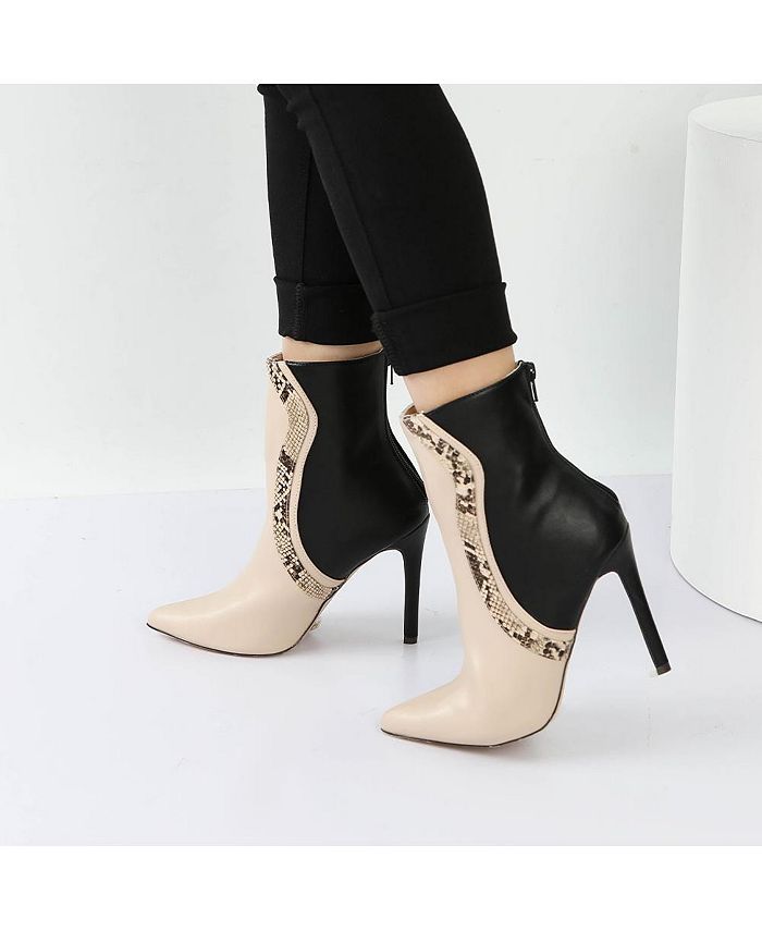 MKF Collection Celeste Snake Embossed high Heels Ankle Boot by Mia K ...