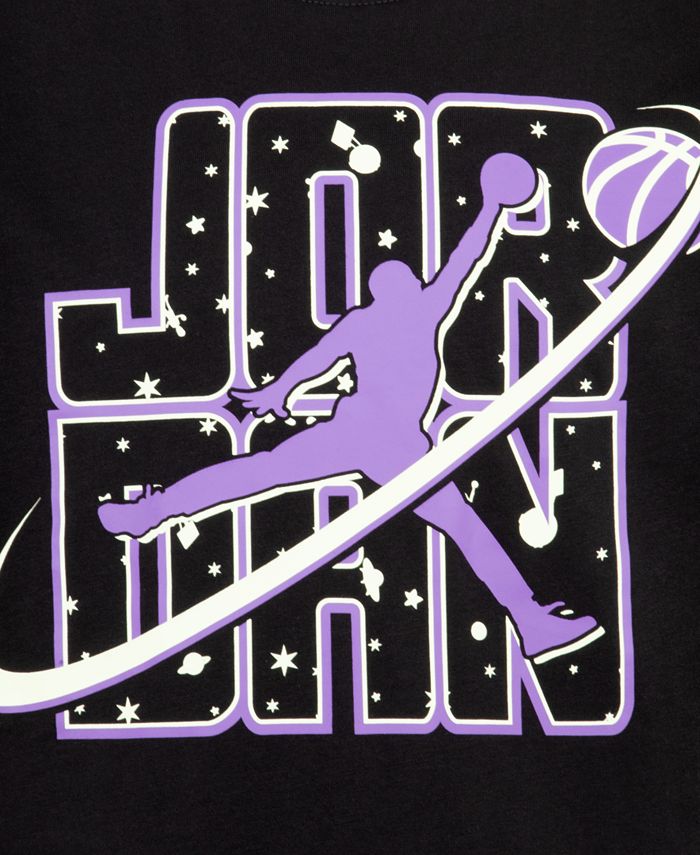 Jordan Big Boys Flight Galaxy Glow Graphic Tee - Macy's