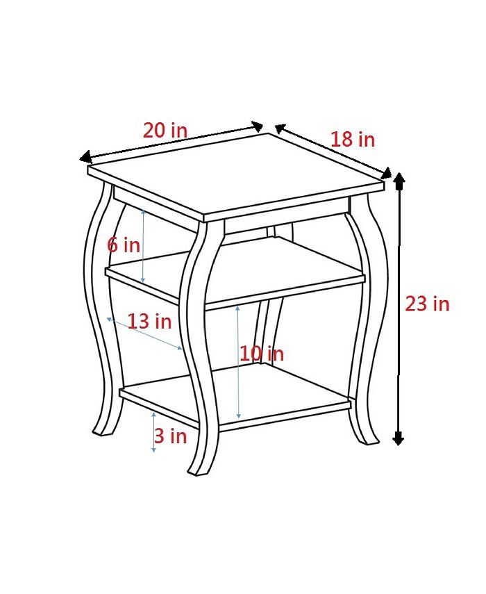 Simplie Fun Becci End Table in Teal - Macy's