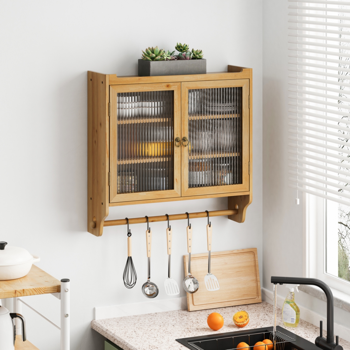 Click here for Simplie Fun Vintage Sideboard with Glass Fluted Do... prices